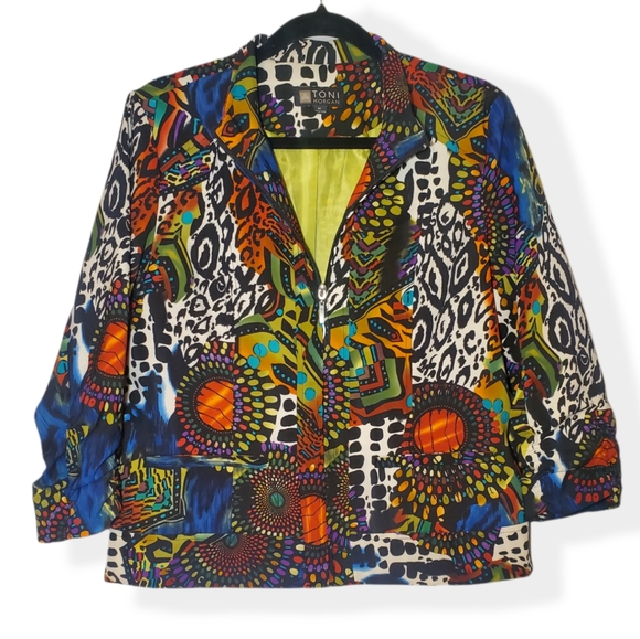 Toni Morgan | Jackets & Coats | Toni Morgan Abstract Art To Wear Jacket ...